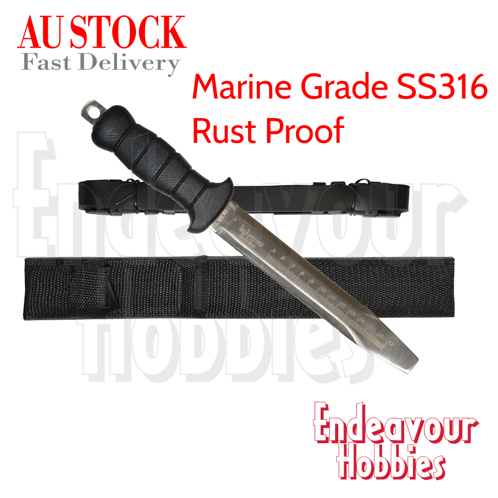 Abalone Tool Marine 316 Stainless Steel Diving Spearfishing Dive Knife ...