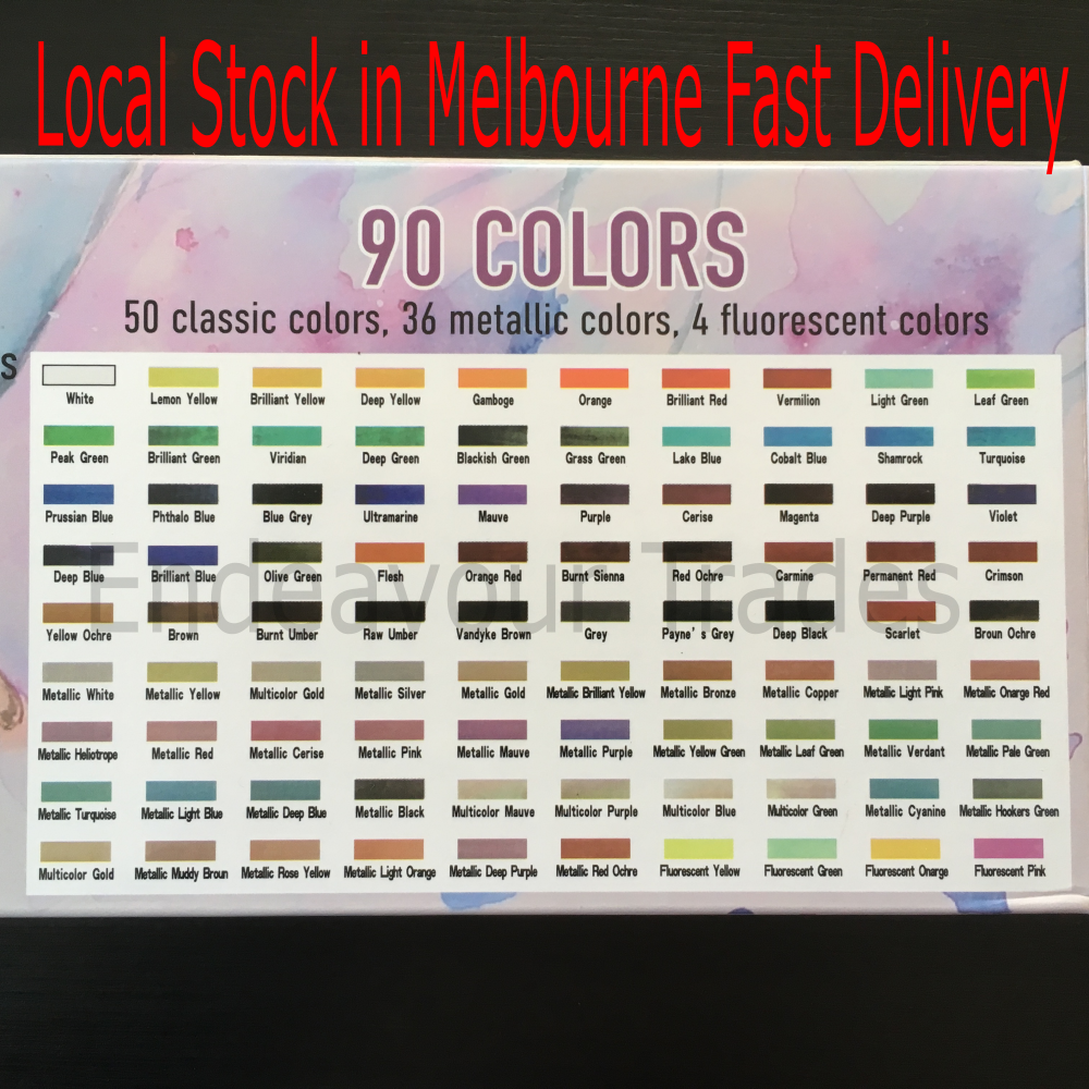 Solid Water Colour Paint Set 90 Colours Au Seller – Endeavour Trades ...
